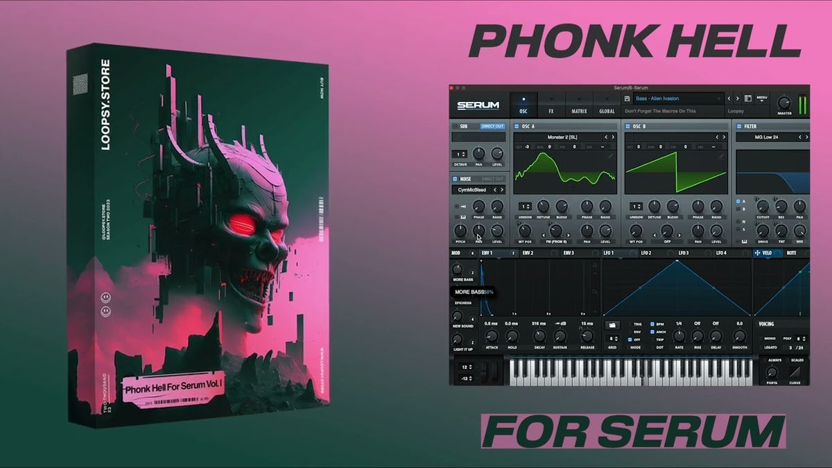 50 PHONK Serum Presets + FREE Phonk Drum Kit & Loops - FL Studio